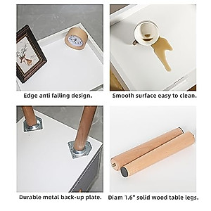 PIKPUK White Nightstand, Modern Bedside Tables with Fabric Drawer, Wooden End Table for Small Space, Narrow Side Table with Open Storage Shelf for Bedroom/Living Room/Dorm.