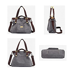 GJGJTER Women Soft Retro Casual All-match Tote Satchel Crossbody Hobo Messenger Canvas Shoulder Bag Clutches-Green