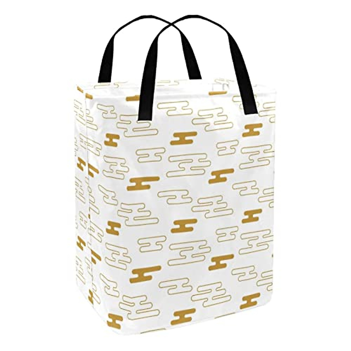 Chinese Style Auspicious Cloud Pattern Print Collapsible Laundry Hamper, 60L Waterproof Laundry Baskets Washing Bin Clothes Toys Storage for Dorm Bathroom Bedroom