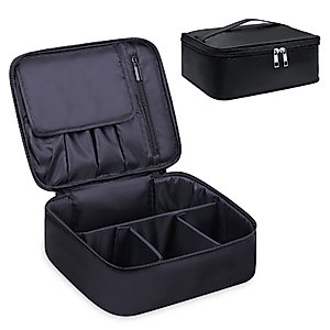 Narwey Travel Makeup Bag Large Cosmetic Bag Make up Case Organizer for Women (Elephant)