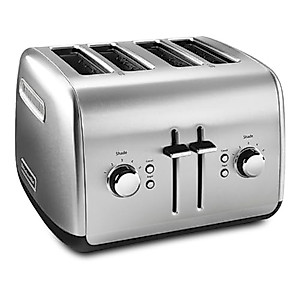 KitchenAid KMT4115SX Stainless Steel Toaster, Brushed Stainless Steel, 4 Slice (Pack of 1)