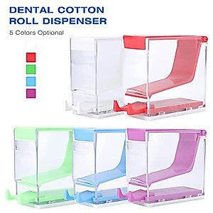 faruijie Dental Cotton Roll Dispenser Holder Organizer Hygienic Cotton Roll Divider Professional Clinic Home Use Transparent Press Type