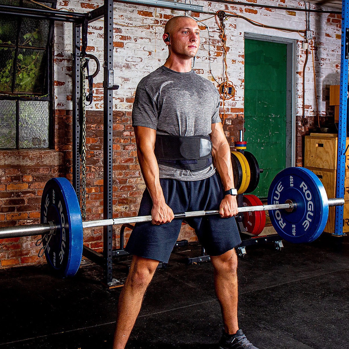 Franklin Sports Lower Back Brace - Adjustable Back Support Stabilizer - Comfortable Lumbar Support, Pain Relief + Compression - One Size