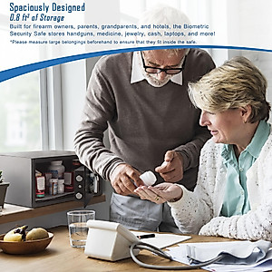 Barska AX11224 Biometric Fingerprint Security Home Safe Box 0.79 Cubic Ft, Black