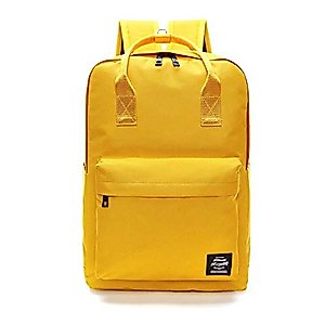 YingTech Lady Boy Girls Backpack Women Preppy School Bags For Teenagers Men Oxford Travel Bags Girls Laptop Backpack Mochila (Yellow)