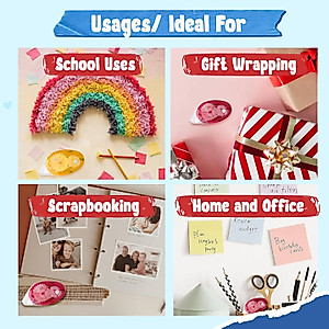 Double Sided Tape Roller, Scrapbook Tape Dispenser Runner, Photo-Safe, Neater Than Glue Sticks, Photo Tape for Scrapbooking- Glue Tape for Home Office School Crafts & Arts Projects (4)