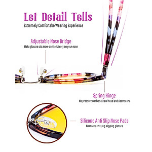 Bloomoak Night Driving Polarized Glasses for Women, Trendy Retro Fashion Glasses, Anti Glare/UV 400 Protection(flower/yellow)