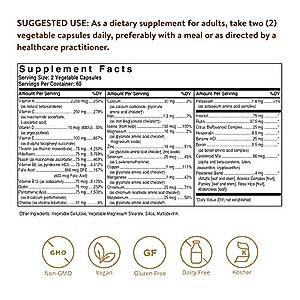 Solgar Formula VM-75, 120 Vegetable Capsules - Vitamin A, B6, B12, C, D, E - Biotin, Magnesium, Calcium, Copper, Iron, Zinc, Folic Acid, Niacin - Non-GMO, Vegan, Gluten Free, Dairy Free - 60 Servings