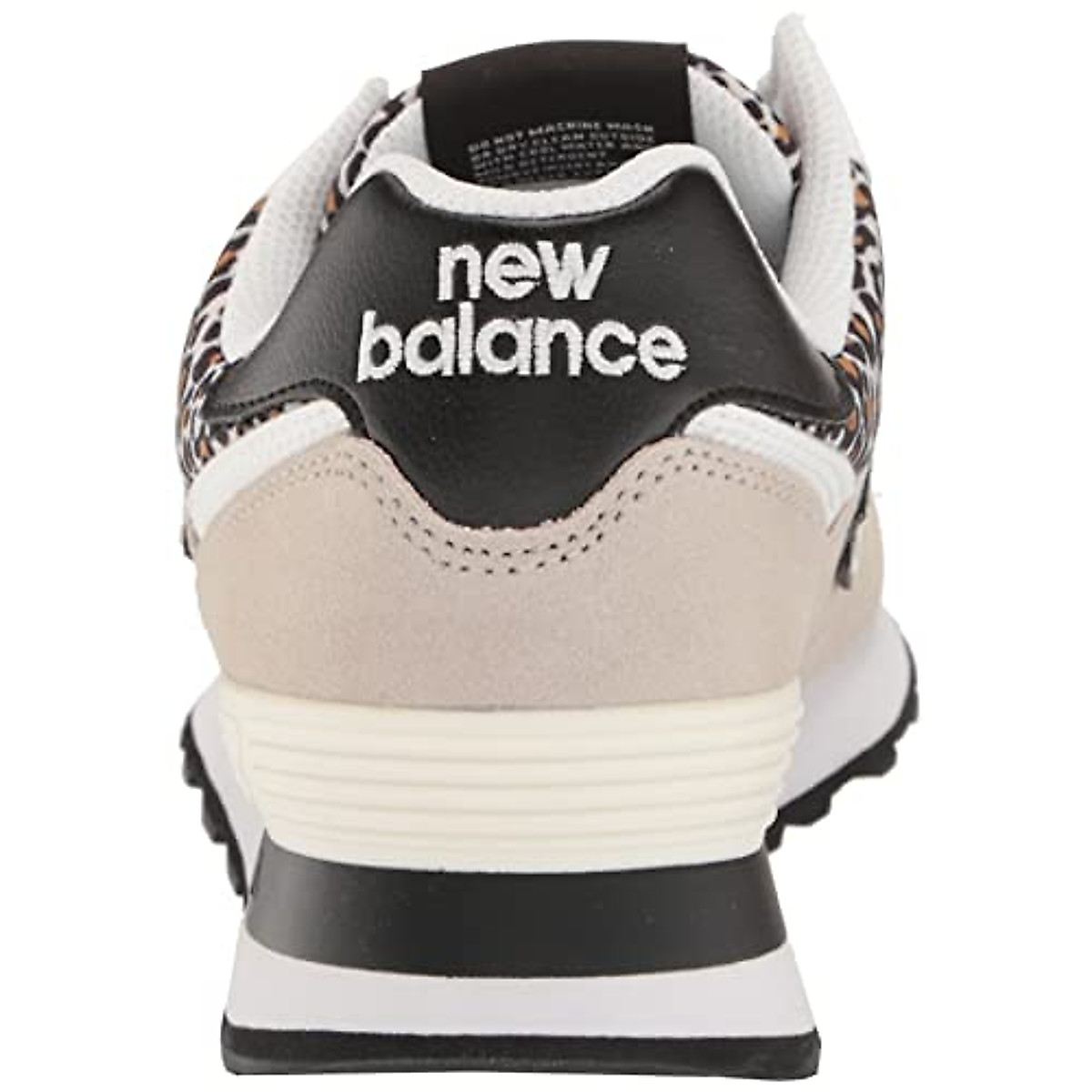 New Balance Women's 574 V2 Animal Print Sneaker, Grey/Black, 12