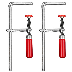 MAXPOWER Quick Screw Guide Rail Clamp for MFT and Guide Rail System, 7-7/8" Capacity x 2-3/8" Throat Depth, 530lbs Clamping Force - 2 Pack