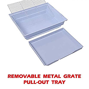 Large Roof Top Canary Parakeet Cockatiel Lovebird Finch Roof Top Bird Cage with Stand -18"x14"x62" *White*