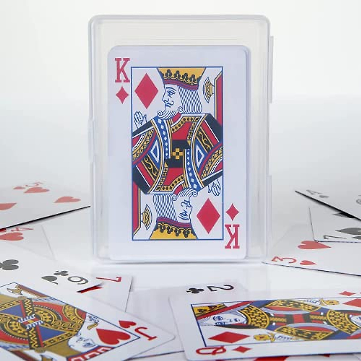 30PCS Playing Card Case Clear Plastic Gaming Game Card Holder Organizer, Snaps Closed Clear Card Box Small Hard Plastic Card Storage Box, Empty Trading Card Storage Box 3.8x2.7x0.94 Inch