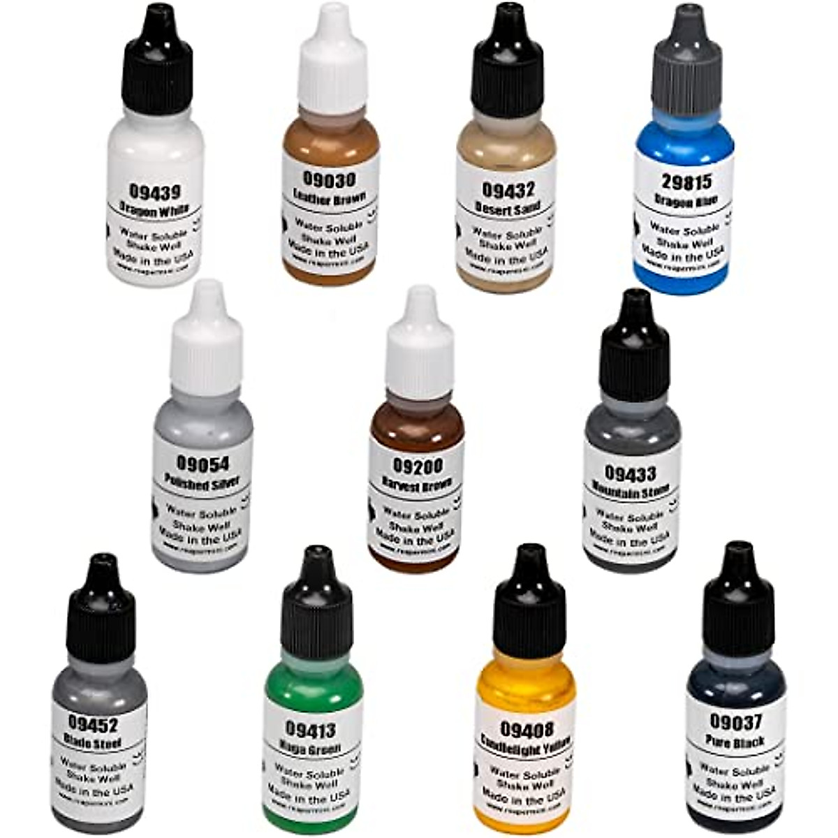 Reaper Miniatures 08906 Learn to Paint Kit Core Skills, Master Series Paint Box Set