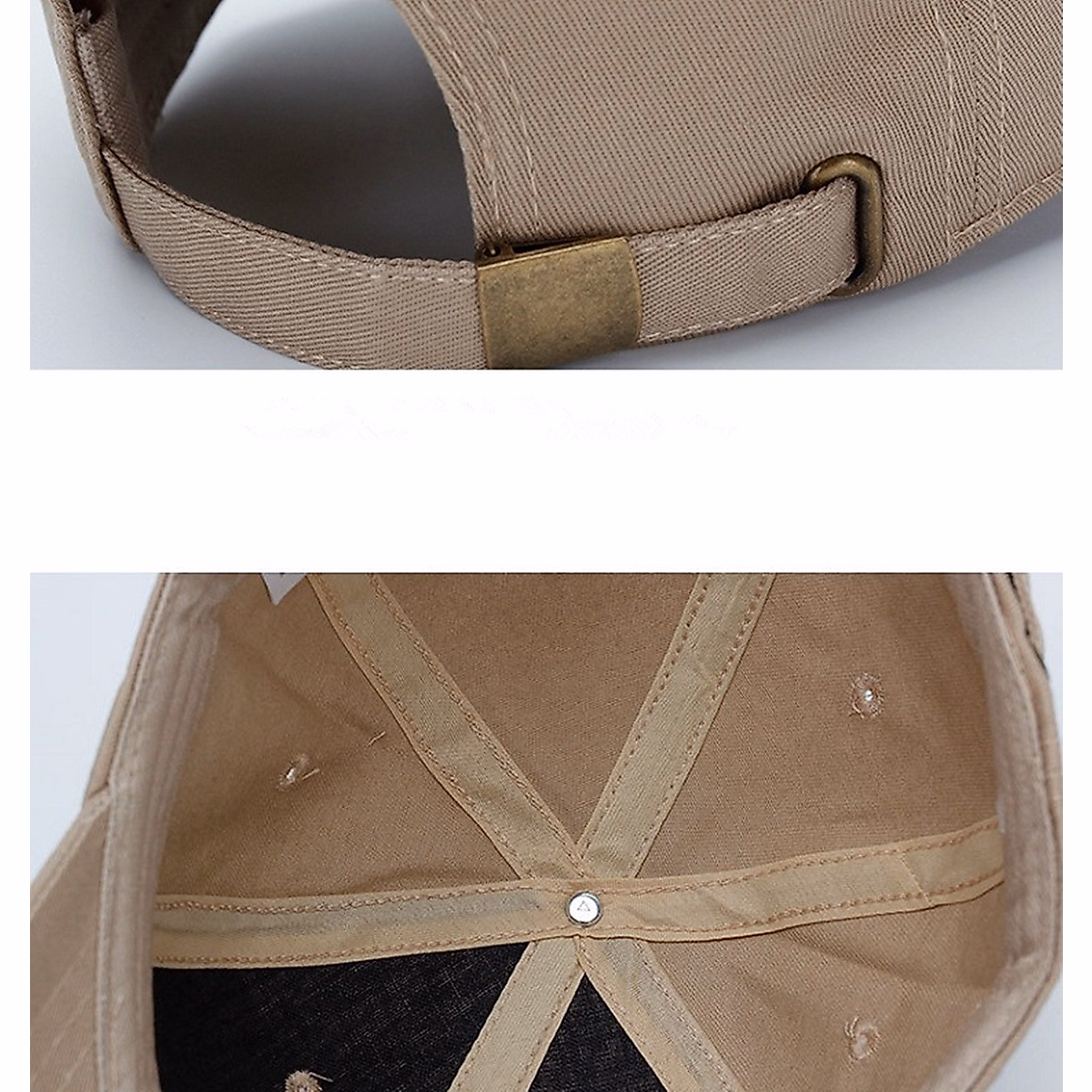 Custom Men & Women Baseball Cap with Your Text,Personalized Adjustable Trucker Caps Casual Sun Peak Hat for Gifts Khaki