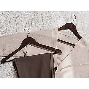 StorageWorks Wooden Coat Hanger, Wood Clothes Hangers 20 Pack, Walnut Color, Natural Wood Hangers for Coats, Shirts, Jackets, Pants, Suits