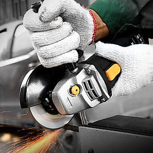 APLMAN Angle Grinder Tool,5-Amp Motor Driver, 4-1/2 inch With 1 Grinding Wheels, 2 Cut-Off Wheels,2 Carbon Brush and 1 Wrench.10500RPM For Fast Stock Removal,Anti-Vibration Handle