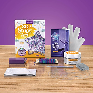 Dan&Darci 3D Light Up String Art Kit for Kids - Star Lantern Making Kit w/ 20 LEDs - Kids Easter Gifts - Crafts Set for Girls and Boys Ages 8-12 Kid - Kits for Age 8, 9, 10, 11, 12 Year Old Girl Gift