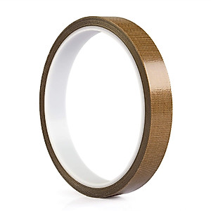Gdrtwwh High Temperature Tape for Vacuum Sealer Machine,Hand Impulse Sealers-Teflon Tape/PTFE Fabric Tape Fits FoodSaver,Seal A Meal, Weston,CabellaSeal (1/2 inch x 33 Feet x 0.13mm)