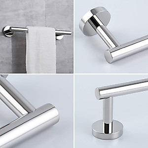 kimzcn 12-Inch Towel Bar SUS 304 Stainless Steel Towel Rack Wall Mounted Towel Rail Towel Rod for Bathroom Modern Style Polished Finish