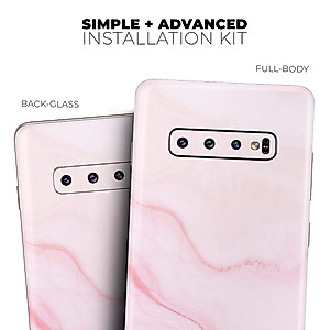 DesignSkinz Marble Surface V1 Pink Protective Vinyl Decal Wrap Skin Cover Compatible with The Samsung Galaxy S20 (Screen Trim & Back Glass Skin)