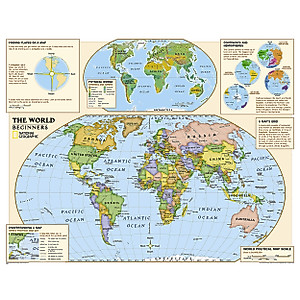 National Geographic Kids Beginners World Education: Grades K - 3 Wall Map - Laminated (51 x 40 in) (National Geographic Reference Map)