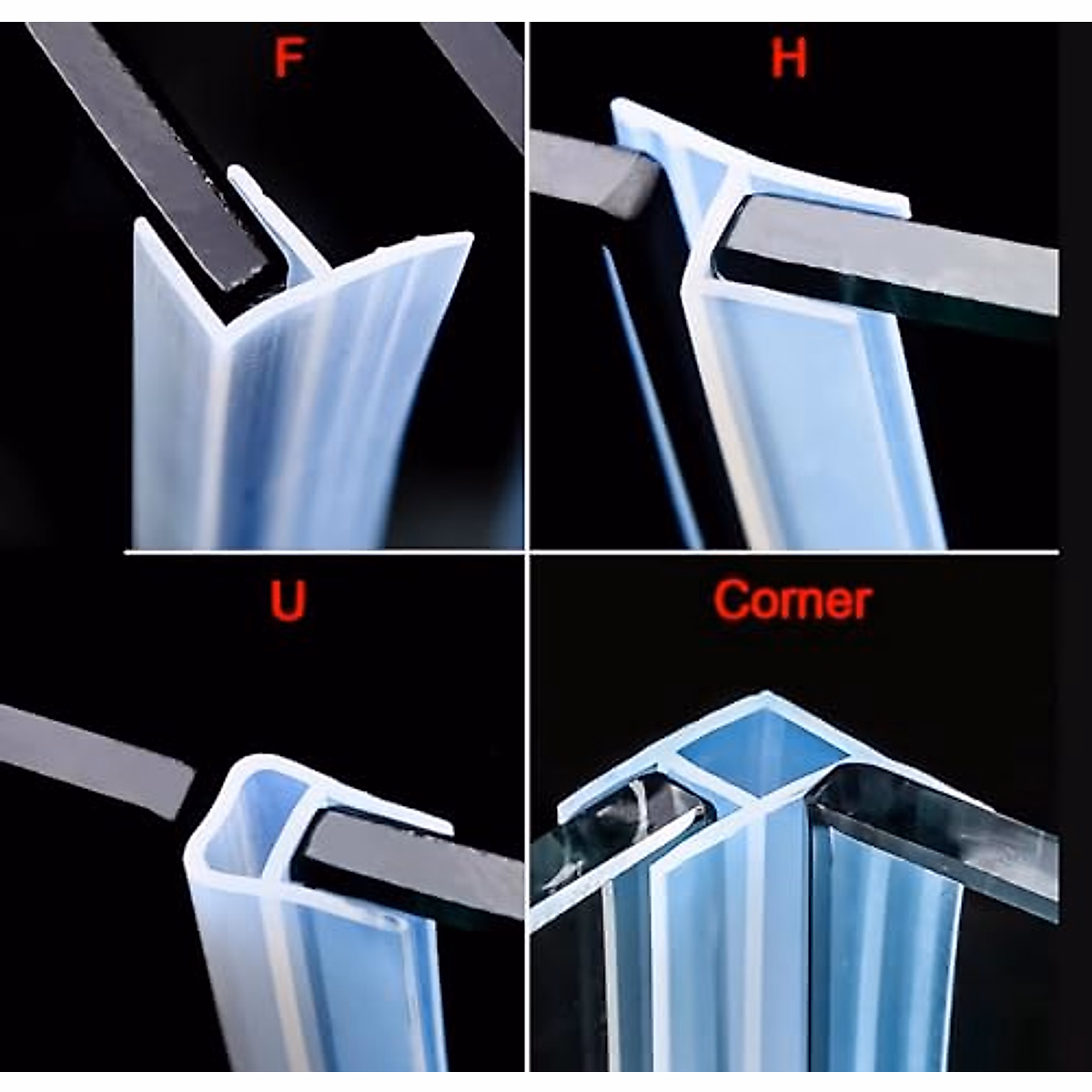 hokmly 120 Inch 10 Ft (Feet) Soft Shower Doors Sweep to Stop Leaks,Glass Door Seal Strip, Shower Silicone Seal Strip