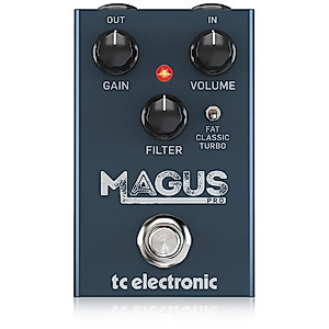 TC Electronic MAGUS PRO Classic High Gain Distortion Pedal with Fat Mids, Treble Filter Control and 3 Clipping Modes