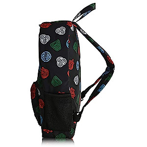 Nickelodeon Avatar the Last Airbender Backpack - Black Avatar the Last Airbender Aang Allover Knapsack