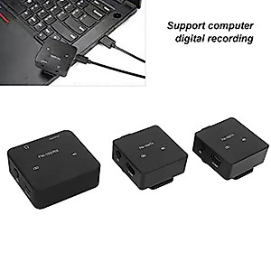 Wireless Lavalier Microphone, for DSLR Cameras Camcorders Mobile Phone Computer Sound Card, Noise Reduction Omnidirectional Clip On Mic System, for Recording