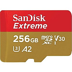 SanDisk 256GB Extreme for Mobile Gaming microSD UHS-I Card - C10, U3, V30, 4K, A2, Micro SD - SDSQXA1-256G-GN6GN