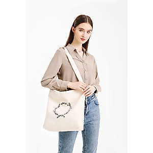 Covelin Womens Floral Printed Shoulder Canvas Bag Lightweight Roomy Crossbody Handbag Strap Adjustable S