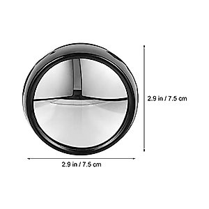 POPETPOP Clip On Cubicle Mirror- Computer/ Laptop Monitor Rear View Mirror, Blind Spot Mirror, Round Glass Convex Rear View Mirror Clip On Mirror for Computer Monitor