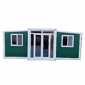 40FT Expandable Mobile House, 3 Bedrooms, Fully Equipped Kitchen with Cabinets, Bathroom with Toilet and Shower. Customizable Prefabricated Portable Home for Adults.