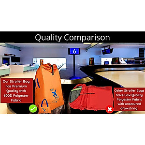 Alnoor USA Double Combo of Car Seat Travel Bag & Stroller Bag | Car Seat Bags for Air Travel & Stroller Travel Bag for Airplane | Gate Check Stroller Bag & Car Seat Carrier for Airport