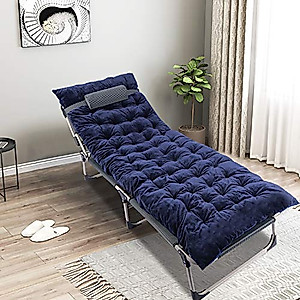 REDCAMP Oversized Fold Up Camping Cots for Adults Most Comfortable, Adjustable 4 Position Reclining Outdoor Lounge Chairs for Outside Patio Indoor Sleeping, Black