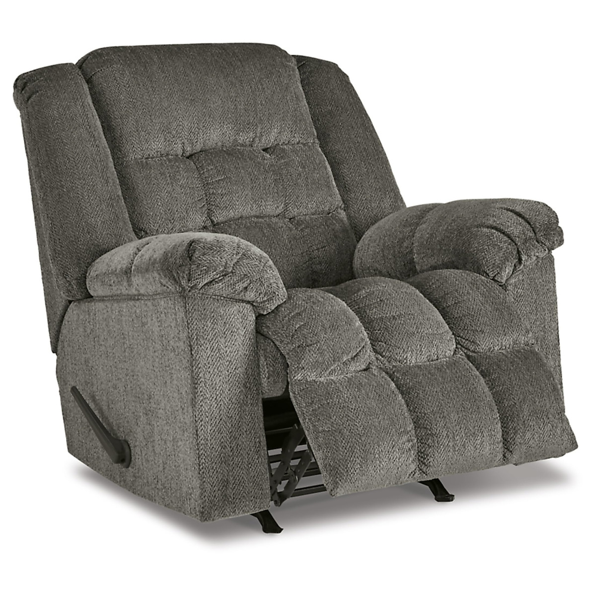 Signature Design by Ashley Kegler Contemporary Tufted Manual Rocker Recliner, Gray