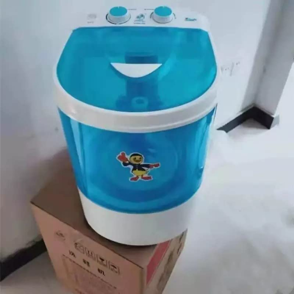 Mini Washing Machine Single Tub Portable Clothes Washer with Spin Dryer, 6.6 lbs Washer and Dryer Combo for Camping, Dorms, Apartments wash Closes Shoes (8 lb)