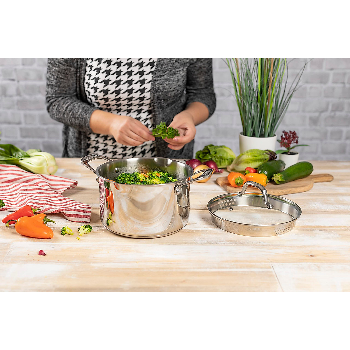 KUHN RIKON Allround Plus Stainless Steel Cooking Pot 3.7 L Diameter 20 cm