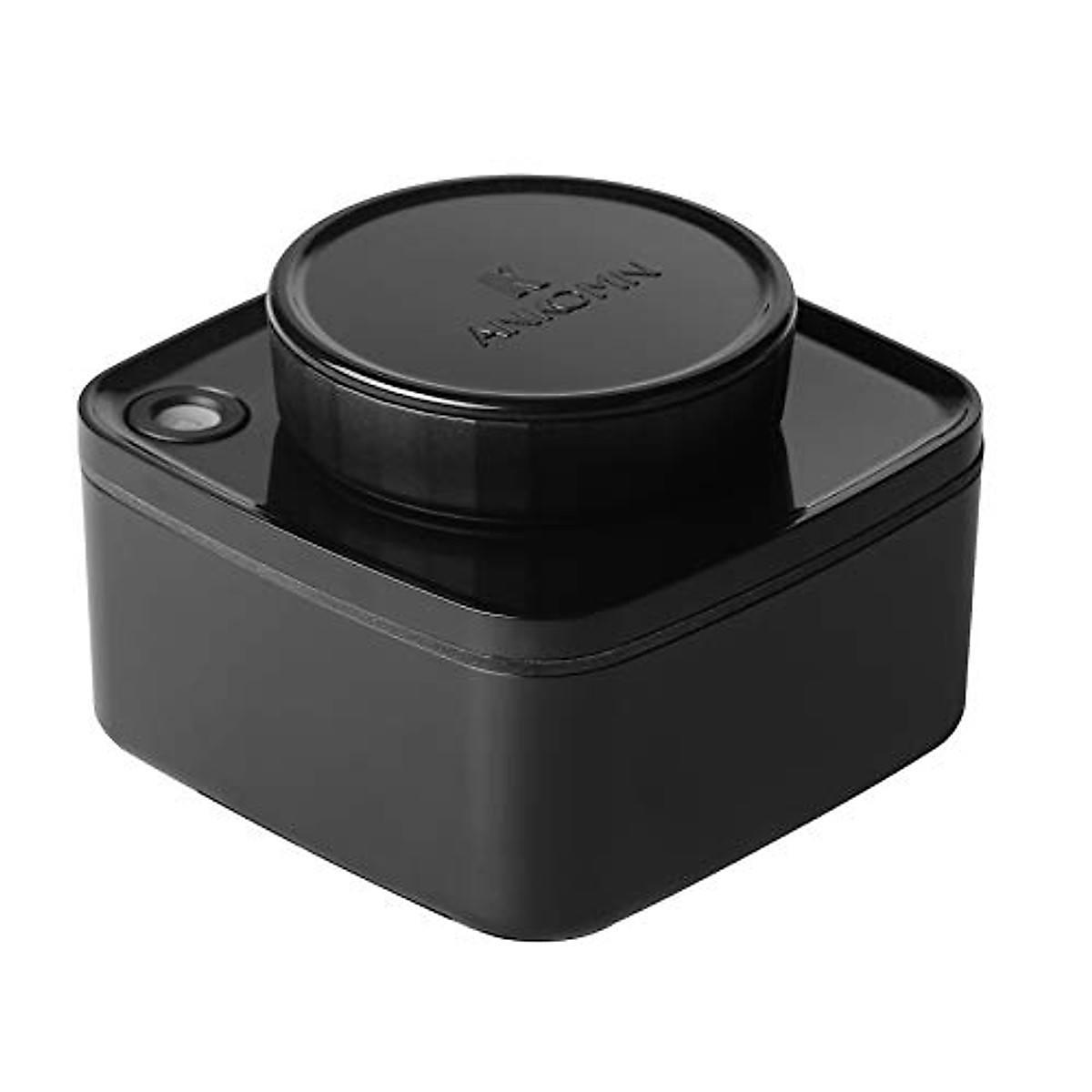 ANKOMN Turn-N-Seal vacuum/airtight moisture prevent storage container perfect for Coffee Teas Rice Nuts Medicine opaque (Black, 0.3quart)