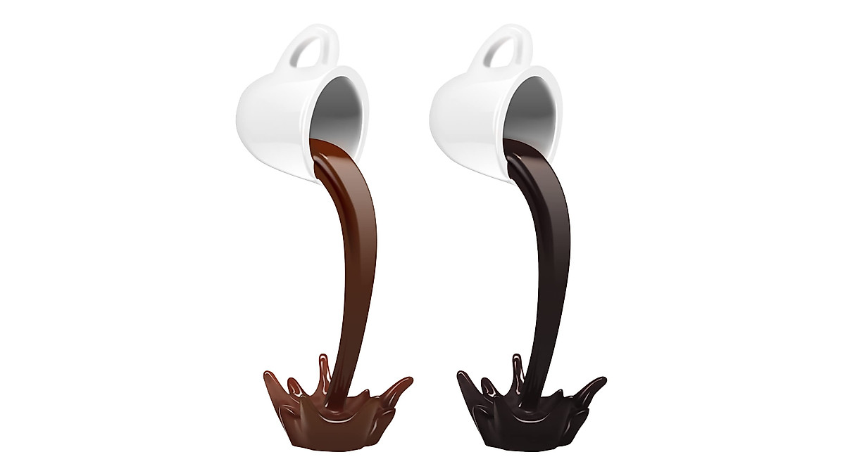 WEBBYBEAR Floating Coffee Cup Sculpture - Fun Decor