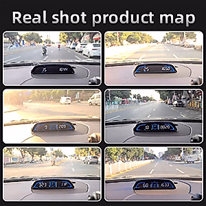 Qfansi Digital GPS Speedometer Universal Head Up Display for Car Large LCD Display HUD Gauge with MPH Speed Fatigued Driving Alert Overspeed Alarm Trip Meter for All Vehicle (G3)