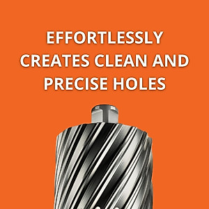 Slugger by Fein HSS Annular Cutter with Enhanced Cutting Geometry for Precision Drilling - High-Durability Steel, 2" Cutting Depth, 2-1/2" Bore Diameter, 3/4" Straight Shank - 63134635002