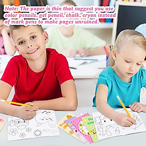 MALLMALL6 24Pcs Fruit Coloring Books with Watermelon Pineapple Lemon Banana Orange Coconut Tropical Frutti Art Patterns Summer Themed School Party Supplies Home Game Activity for Kids Girl Boy Age 4-8