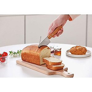 Neoflam Fika 7" Mini Cheese Dessert Knife with Walnut Wood Handle