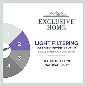 Exclusive Home Loha Light Filtering Pinch Pleat Curtain Panel Pair, 84" Length, Winter White