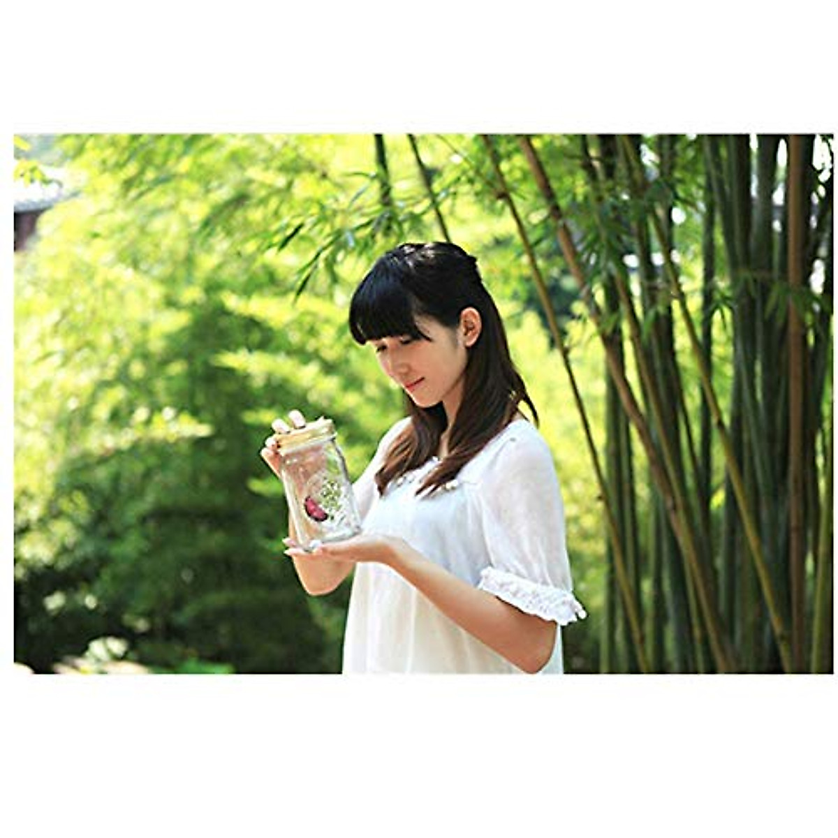 Butterfly in a Jar, Glass Animated Butterfly In A Jar With LED Light Gift Decoration (Blue)