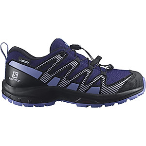 Salomon XA PRO V8 CLIMASALOMON Waterproof Trail Running Shoes, Astral Aura/Black/Purple Heather, 7.5 Big Kid