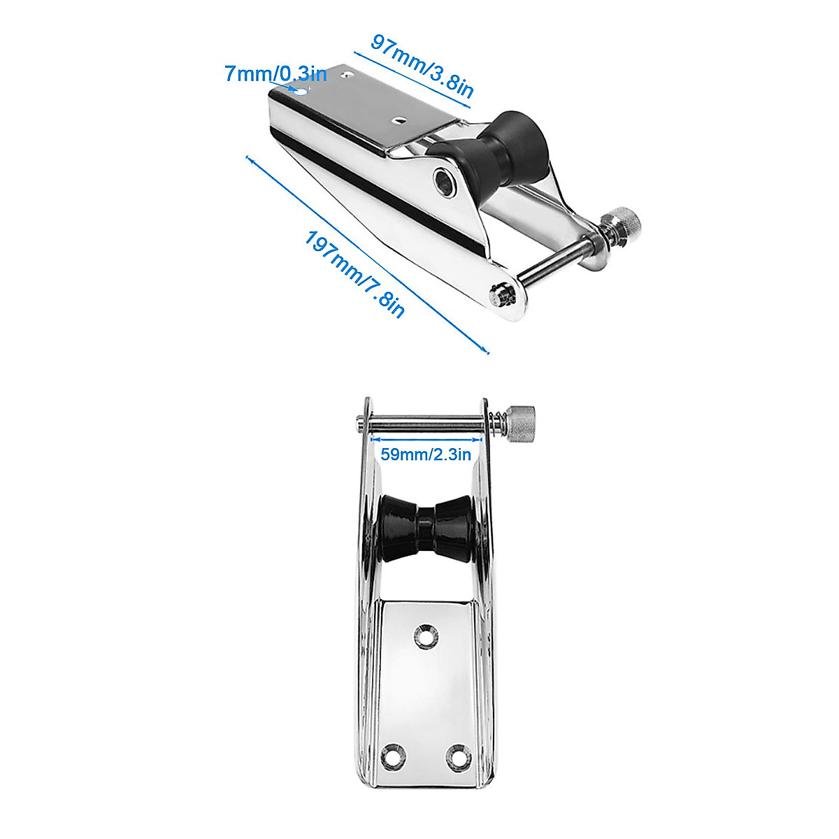 Anchor Roller Stainless Steel,7.88in Anchor Roller Fixed Bracket 316 Stainless Steel Marine Boat Docking Hardware Accessories