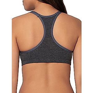 Fruit of the Loom Women's Spaghetti Strap Cotton Sports Bra-All-Day Comfort & Easy Movement, Petite Modern Camo/White/Black Hue/Blushing Rose with Black/Charcoal/Black Hue, 42