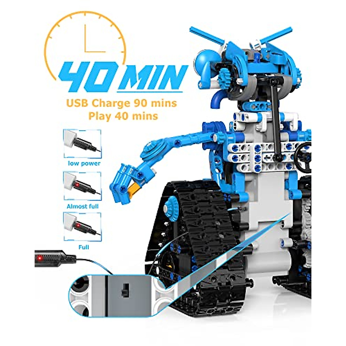 Henoda Robot Toys for 8-12 Year Old Boys Girls, Remote Control Science Programmable Building Block Kit with APP, Birthday Gifts for 8-16 Year Old Boys Girls